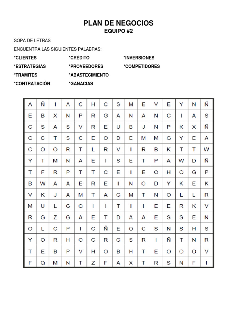 DINÁMICA (Sopa de letras)