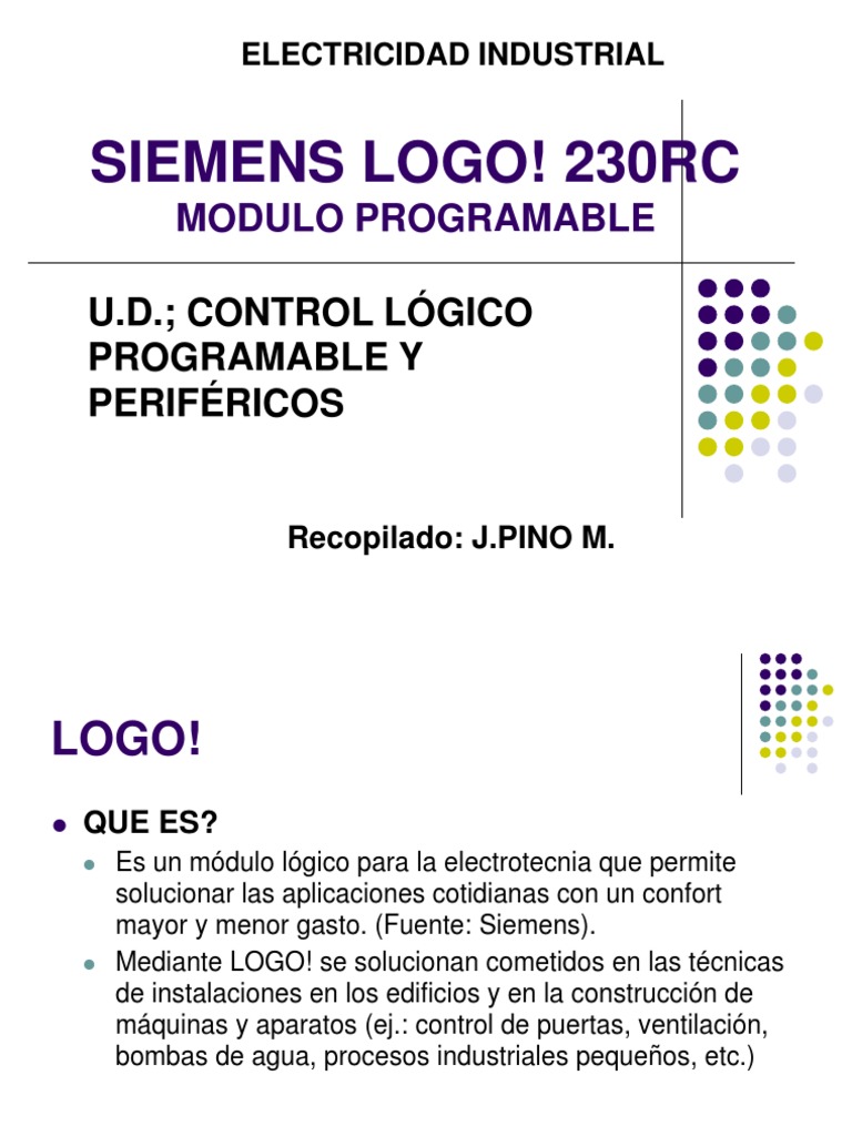 Siemens Logo 230rc | PDF | Relé | Programación de computadoras