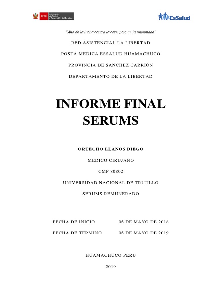 Portada de Informe Final 2019 | PDF | Ciencias sociales | Relaciones ...