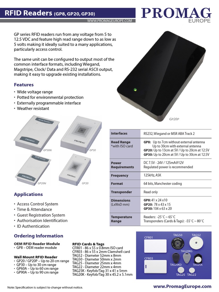 promag-rfid-readers-gp8-gp20-gp20p-gp30 | Radio Frequency ...