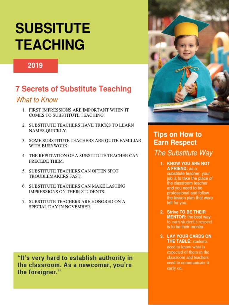 Subsitute Teaching: 7 Secrets of Substitute Teaching | PDF | Mentorship ...