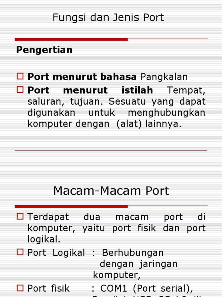 Jenis Port | PDF