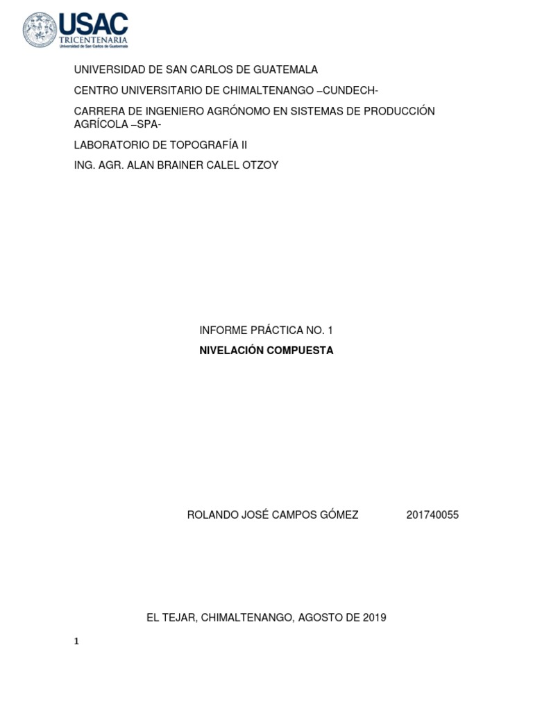 Reporte 1 Topo II | PDF | Topografía | Geografía