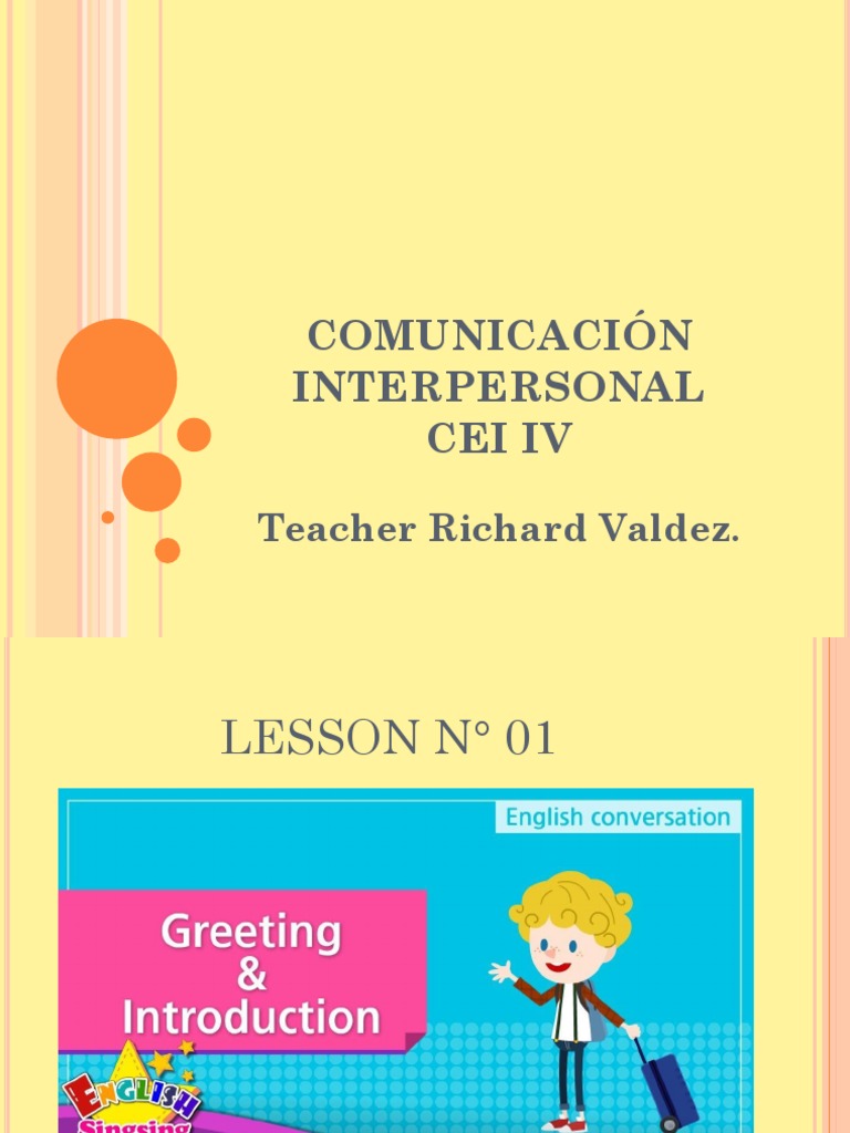 Comunicación Interpersonal - Clase #01 | PDF