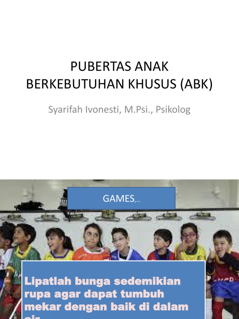 Pubertas Pada Anak Berkebutuhan Khusus Pendowo | PDF