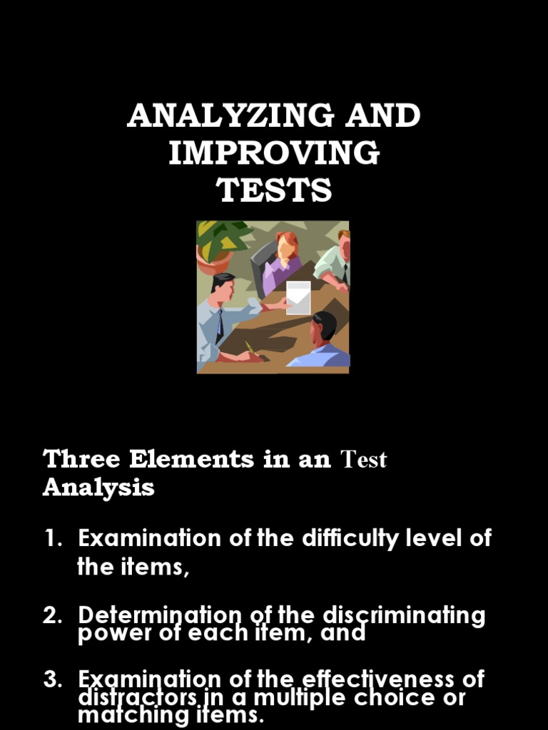 Analyzing Tests | PDF | Multiple Choice | Data Collection