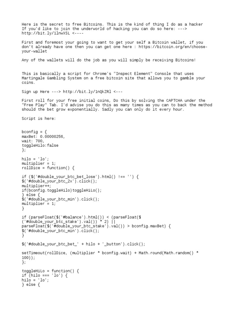 Freebitco - in Script Ultimate by HaX3rZ Team | PDF