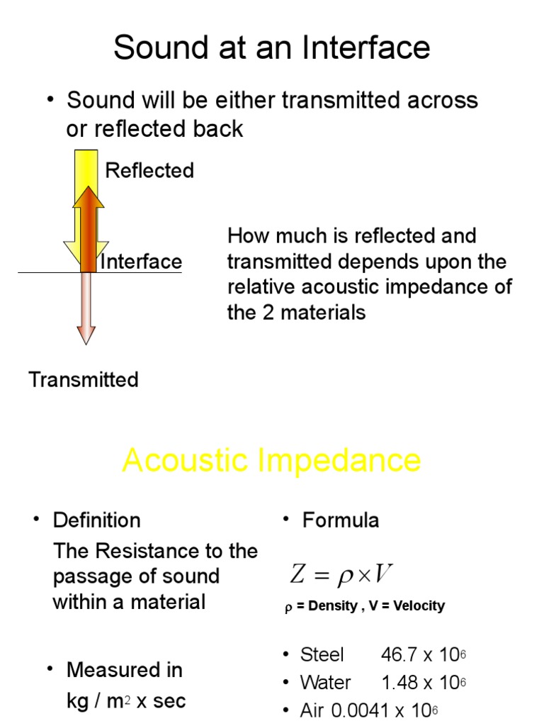 Acoustic Impedance | PDF | Sound | Physics