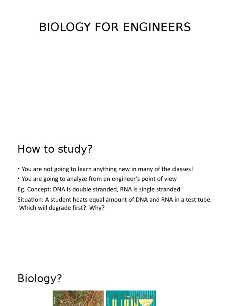 Biology For Engineers | PDF | Life | Genetics