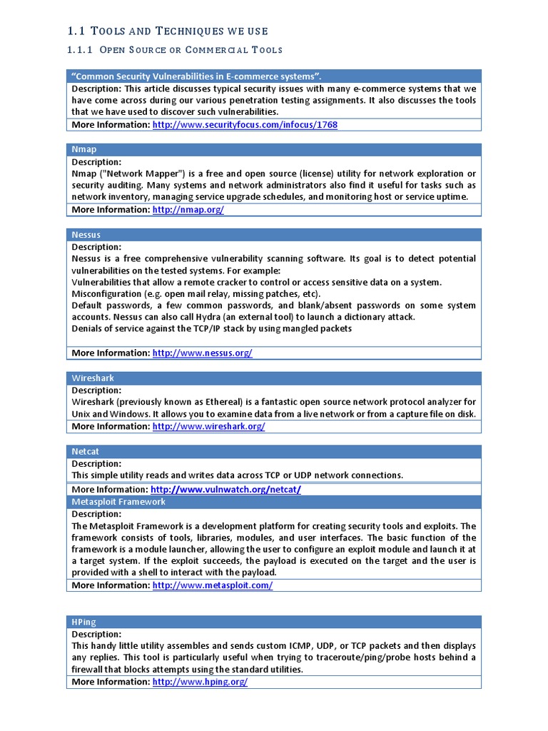 Tools and Techniques For VAPT | PDF | Virtual Private Network | Computer Network