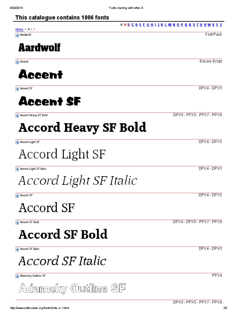 This Catalogue Contains 1006 Fonts: Font Pack | PDF | Typefaces ...