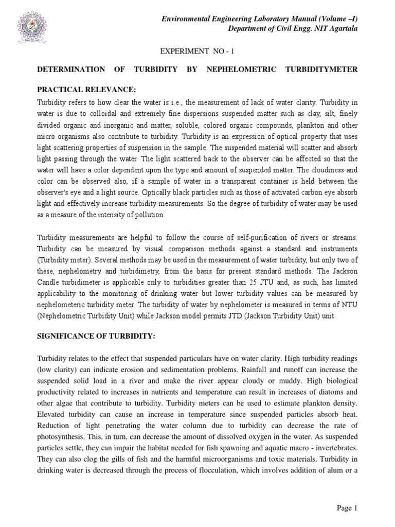 Environment Lab Manual 111 | PDF | Ph | Ion