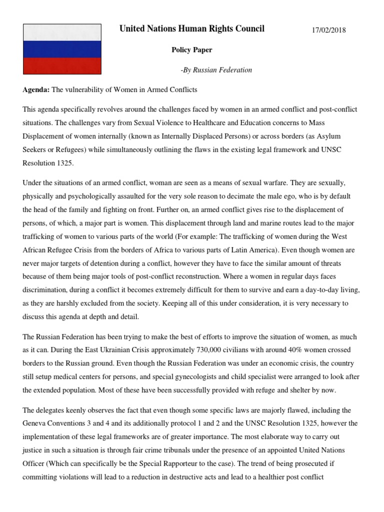 United Nations Human Rights Council: Policy Paper | PDF | Refugee ...
