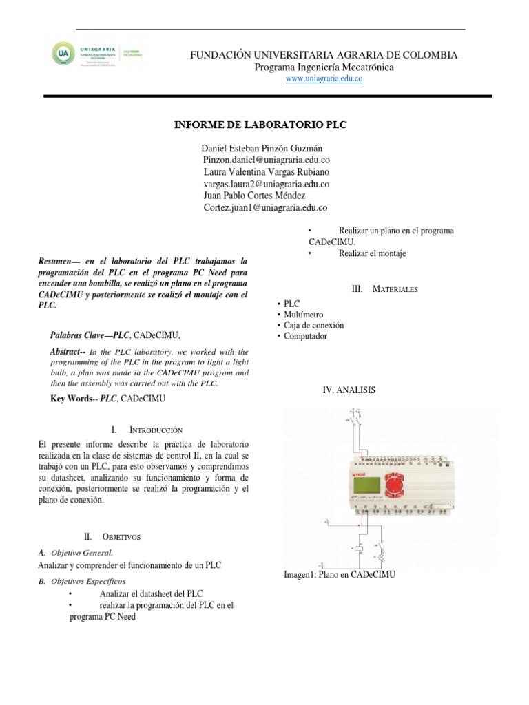 Informe PLC | PDF | Programa de computadora | Programación