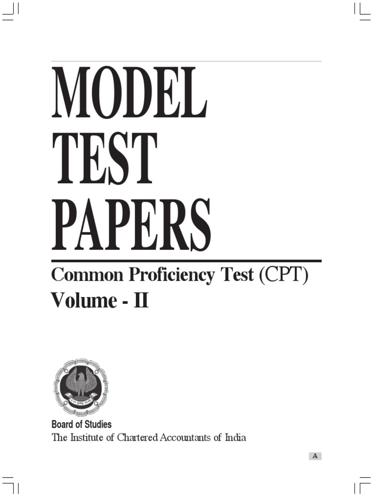 CAI Model Test Paper Vol. II Text | PDF | Debits And Credits | Monopoly