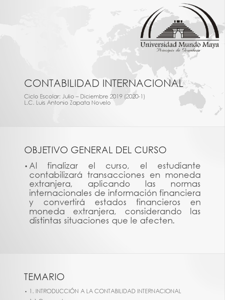 Contabilidad Internacional | Contabilidad | normas internacionales de ...