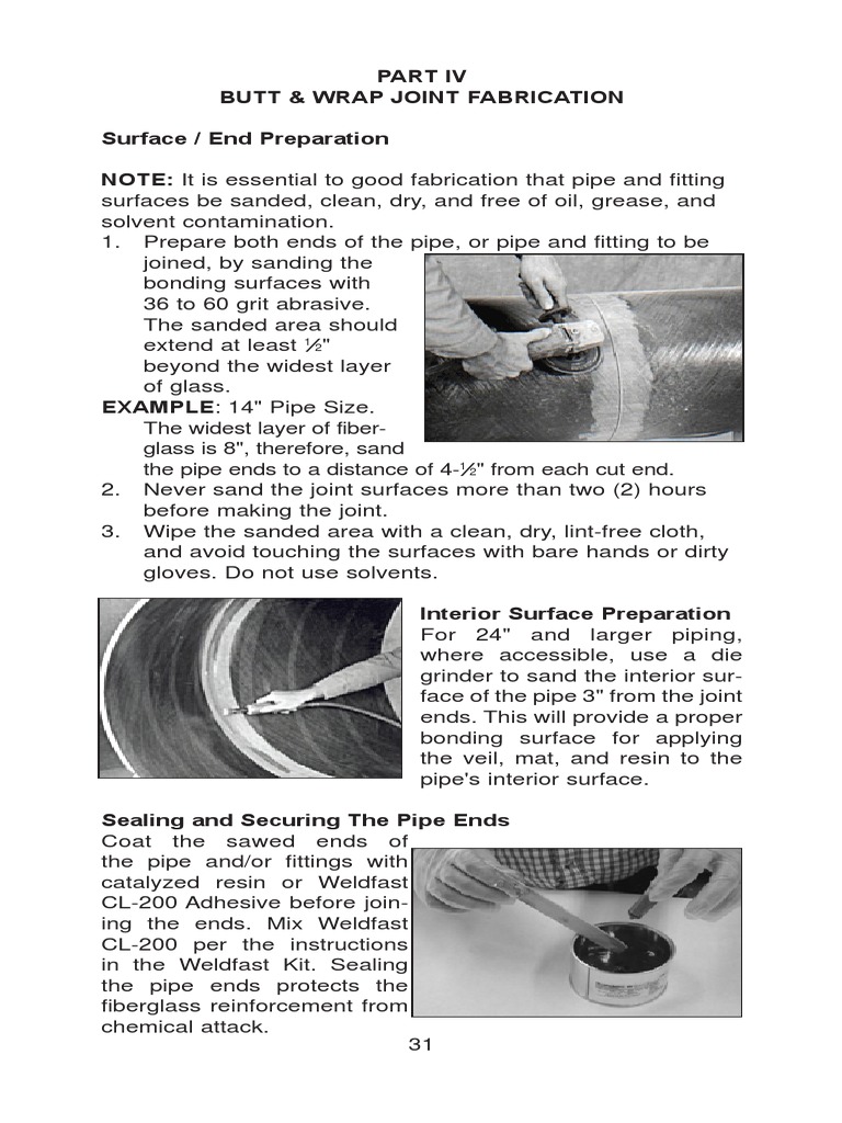Butt WrapFiberglassJointManual Pages 37 41 | PDF | Fiberglass | Pipe ...