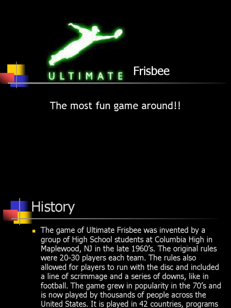 Ultimate Frisbee Power Point Group4 | PDF | Hand | Sports Rules And ...