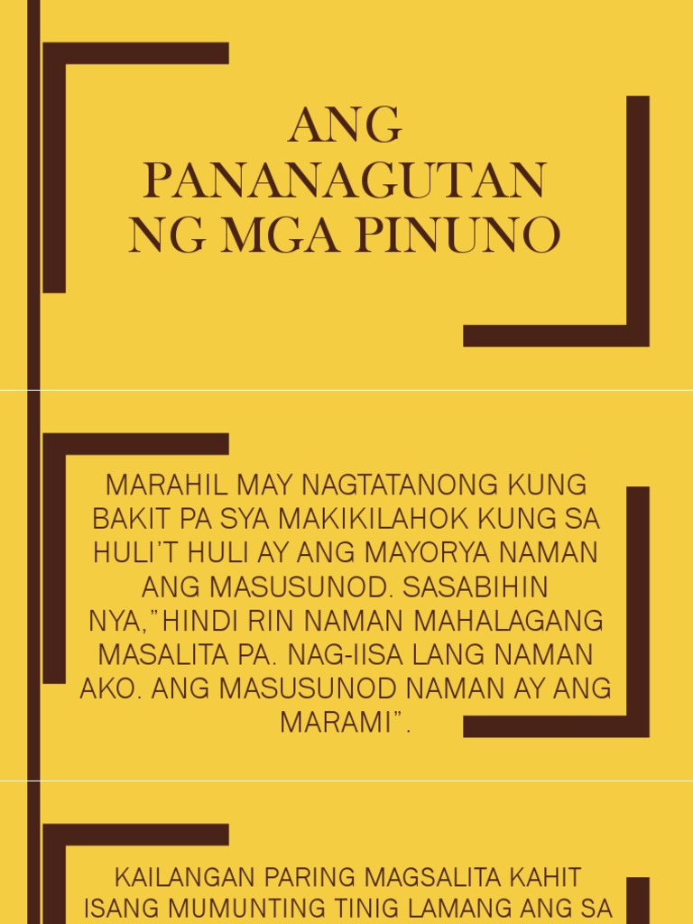Ang Pananagutan NG Mga Pinuno | PDF