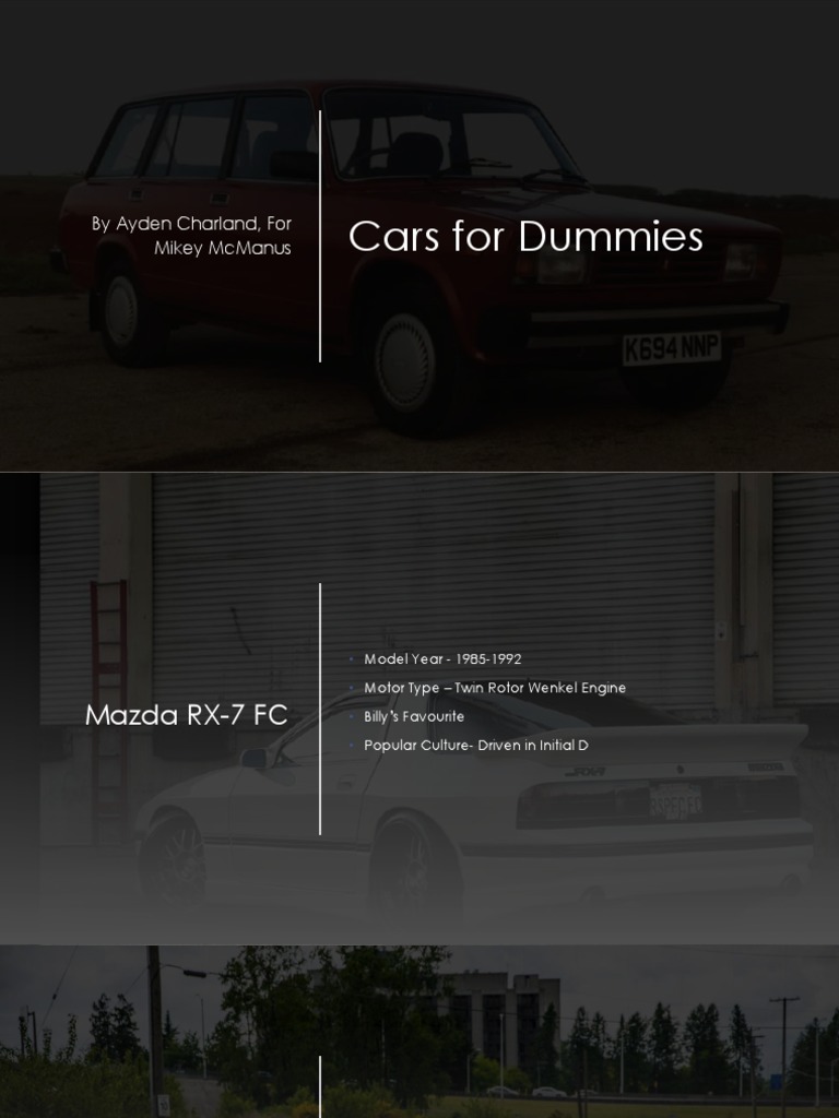 Cars For Dummies: by Ayden Charland, For Mikey Mcmanus | PDF