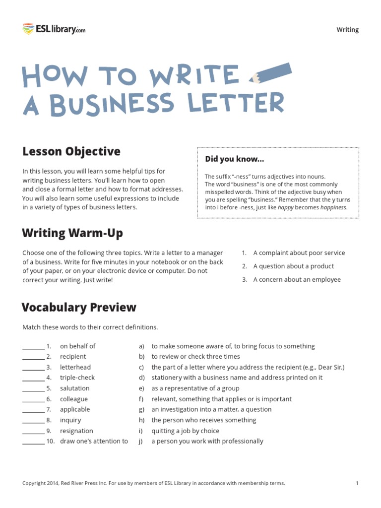 How To Wtite Businessletter | PDF | Mail | Written Communication