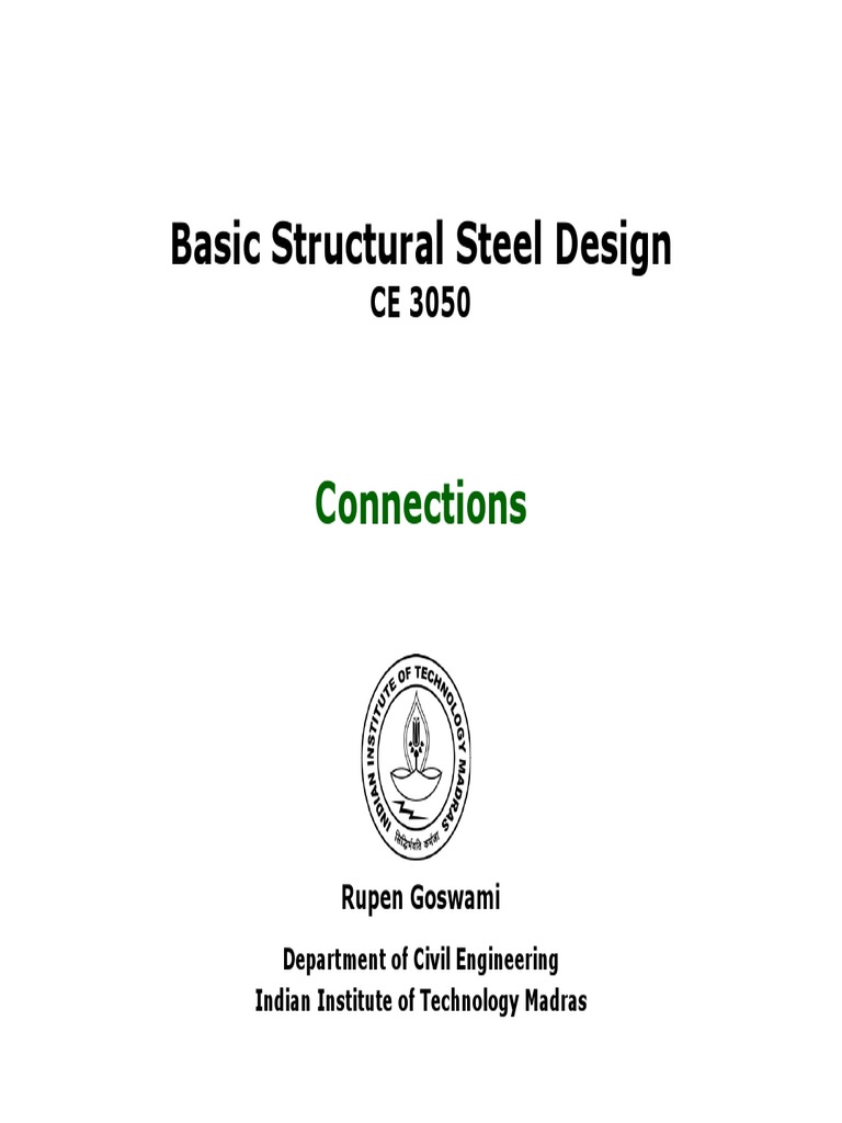 Design of Steel Connections | PDF | Strength Of Materials | Structural ...