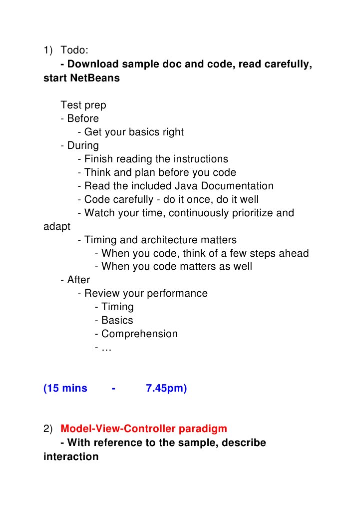 A Study Plan and Guide for Learning the Model-View-Controller Paradigm, Java Server Pages, and ...