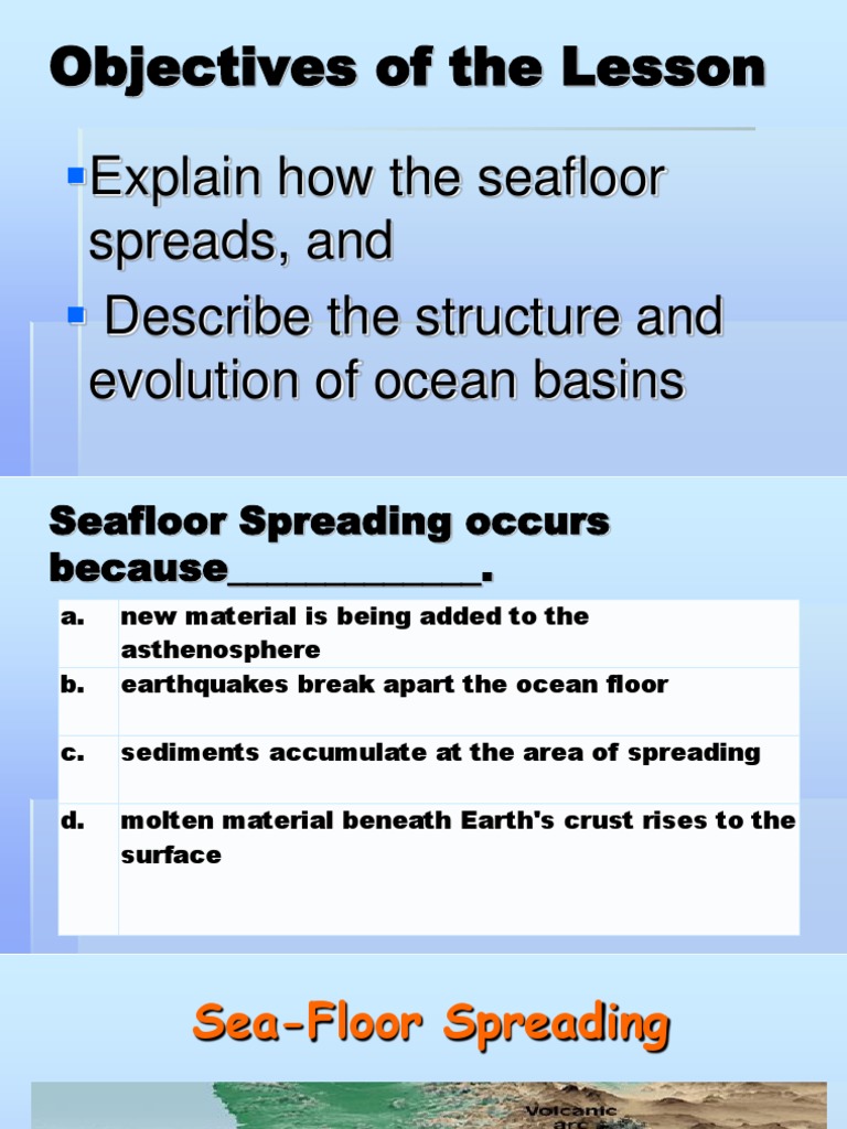 Lesson 14-Seafloor Spreading | PDF | Seabed | Mantle (Geology)