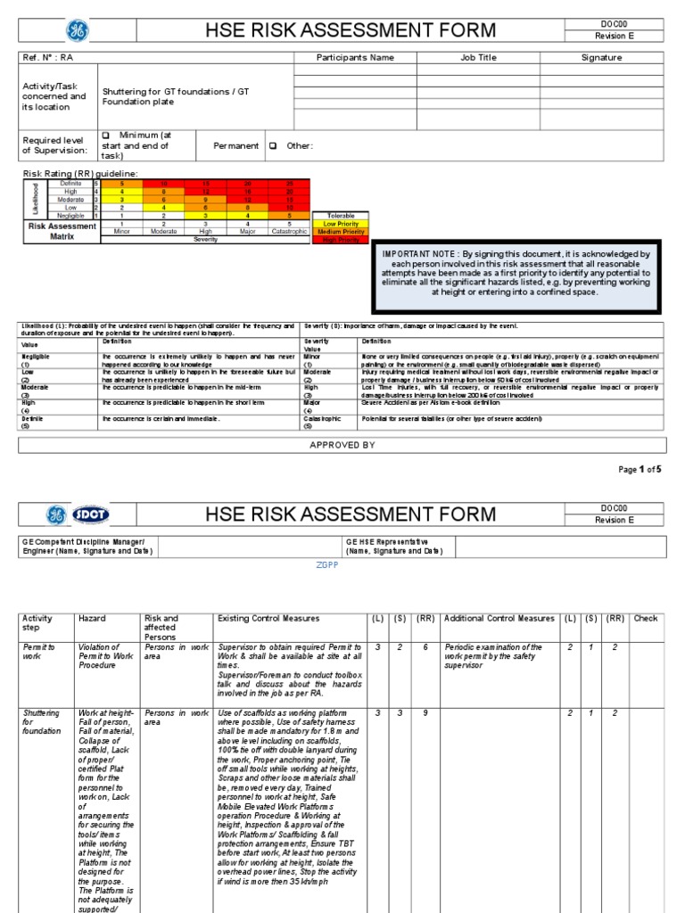 Risk Assessment | PDF | Electrician | Risk