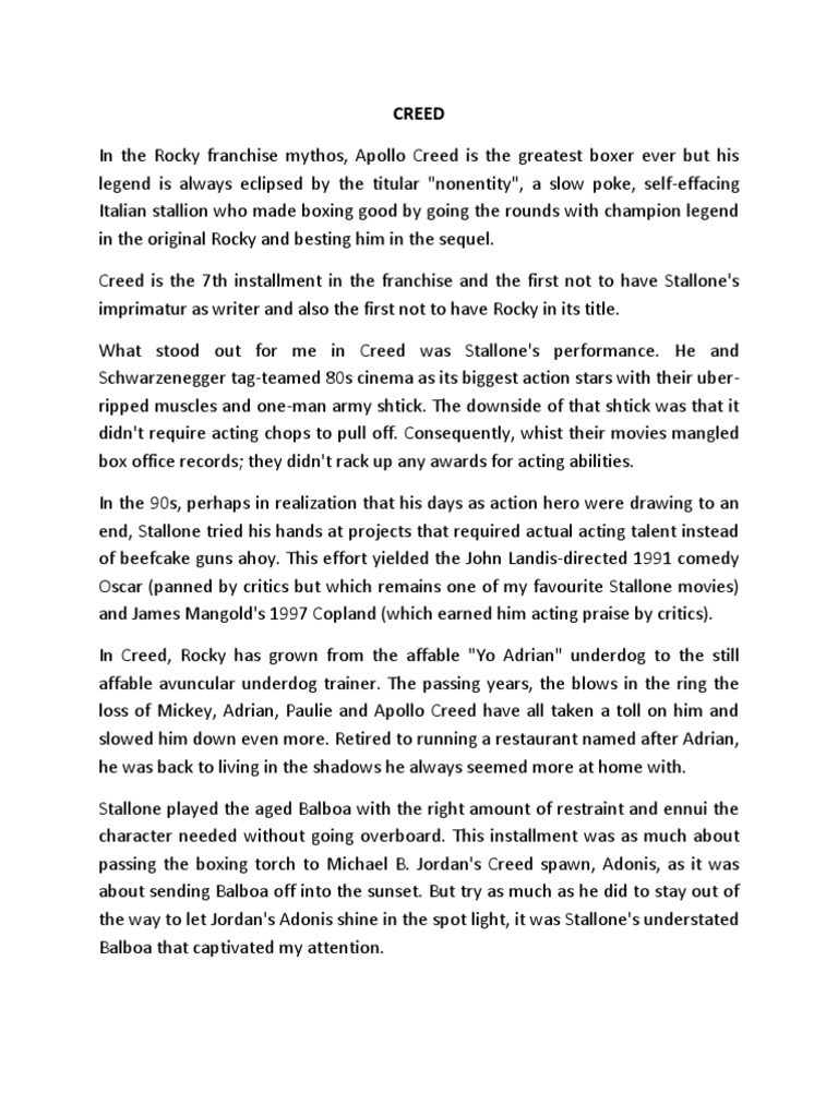 CREED | PDF | Leisure