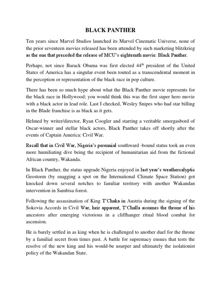 Black Panther | PDF