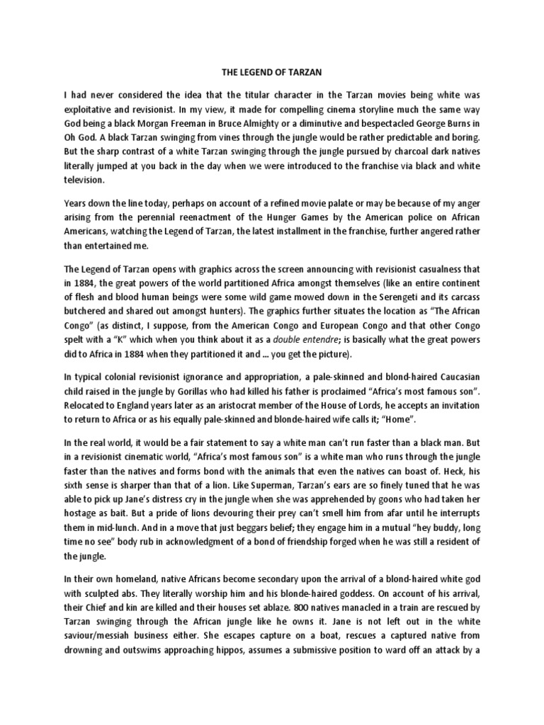 The Legend of Tarzan | PDF | Tarzan