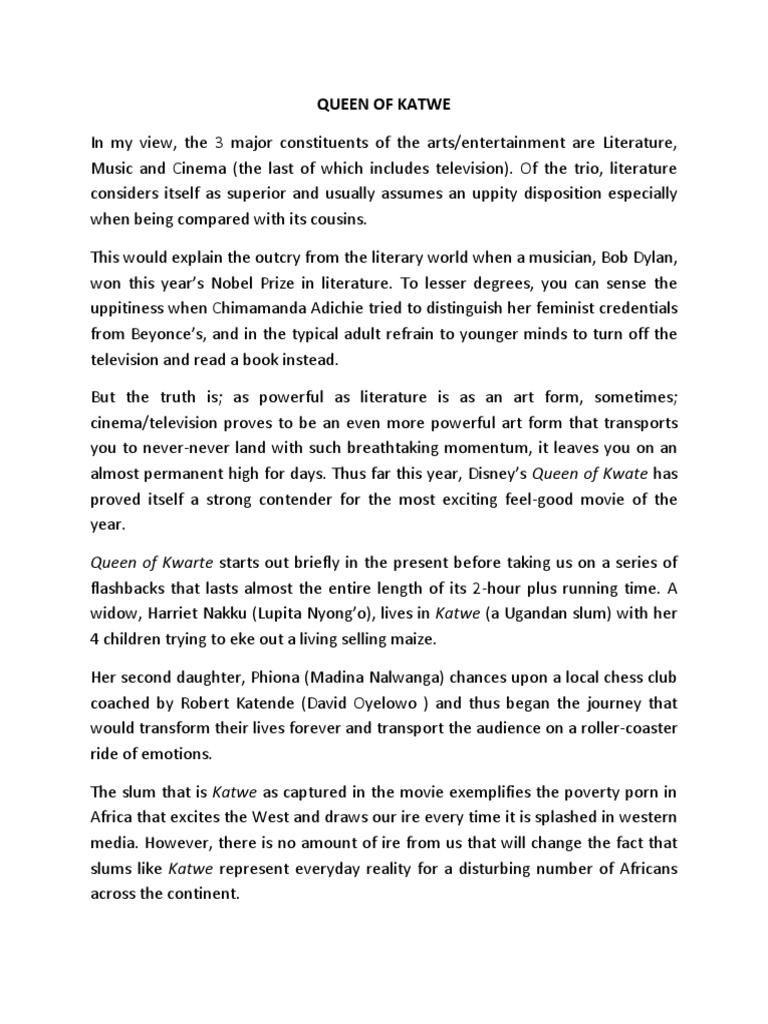 Queen of Katwe | PDF