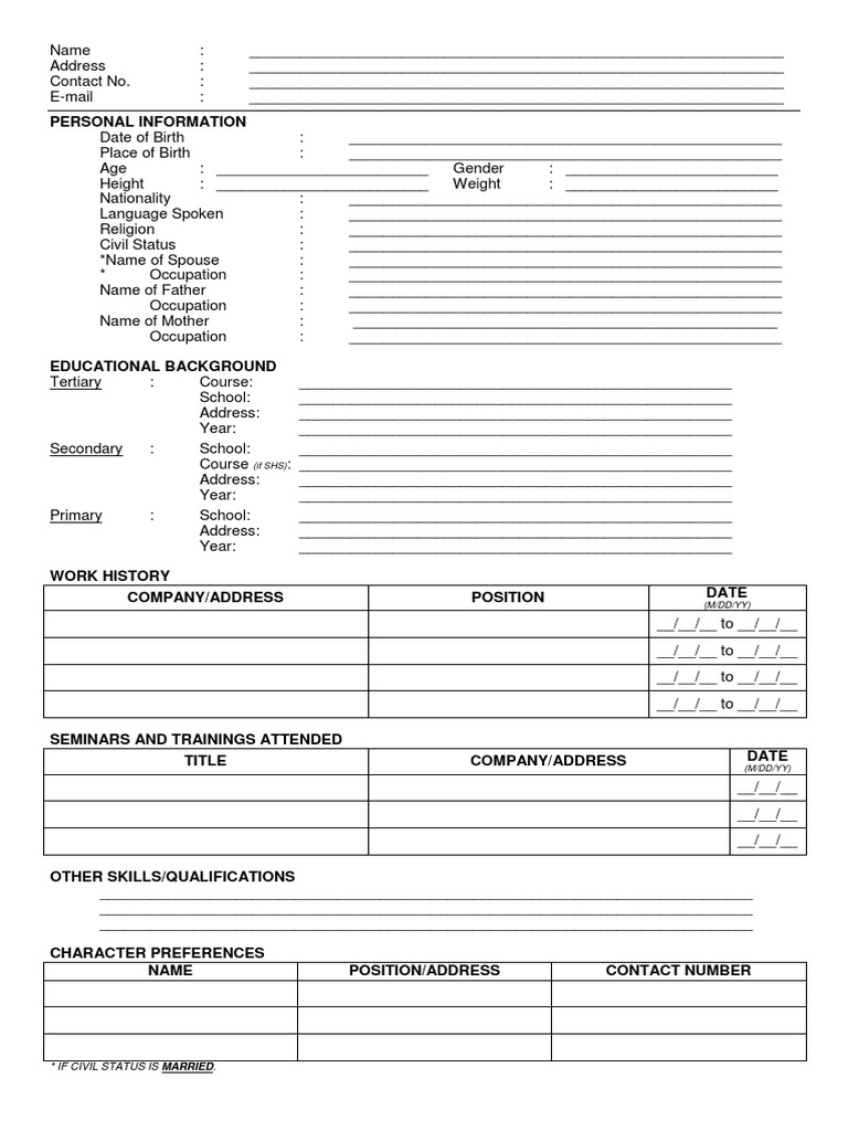 Sample Resume Blank | Download Free PDF | Learning | Cognition