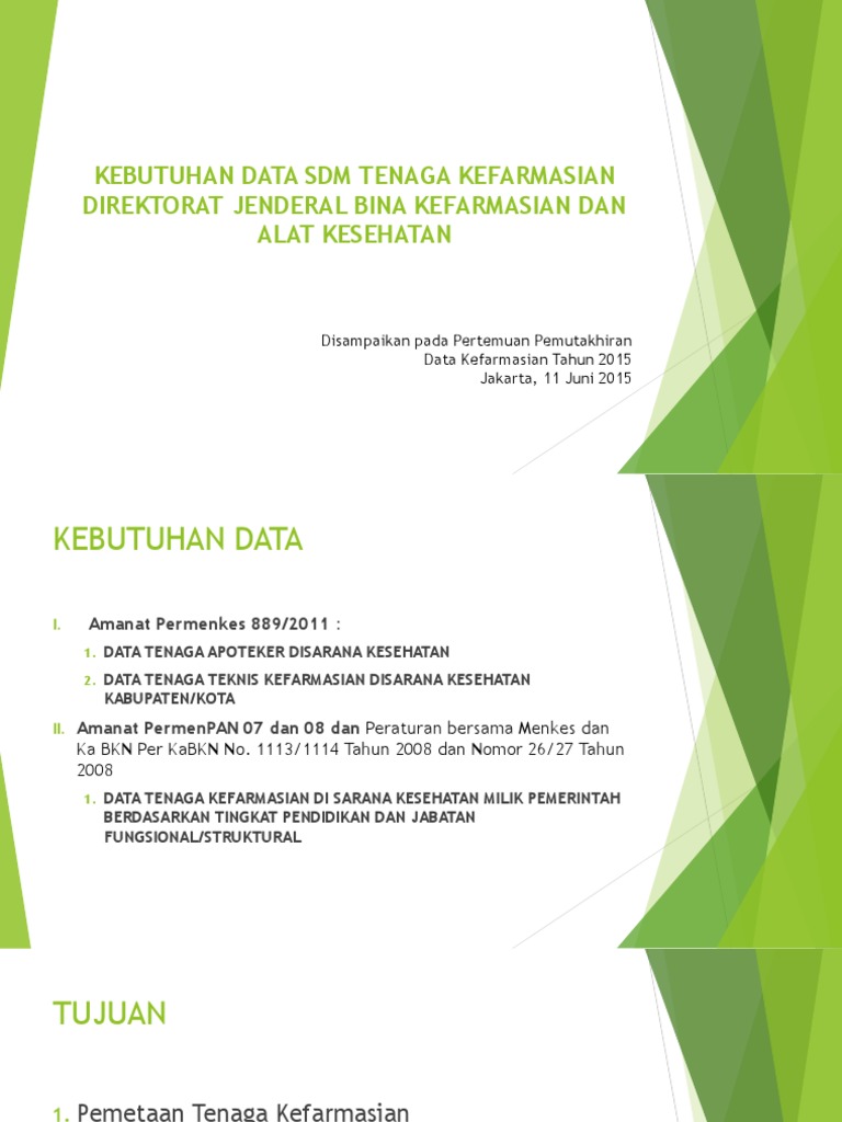 Paparan Kebutuhan Tenaga Kefarmasian PDF | PDF