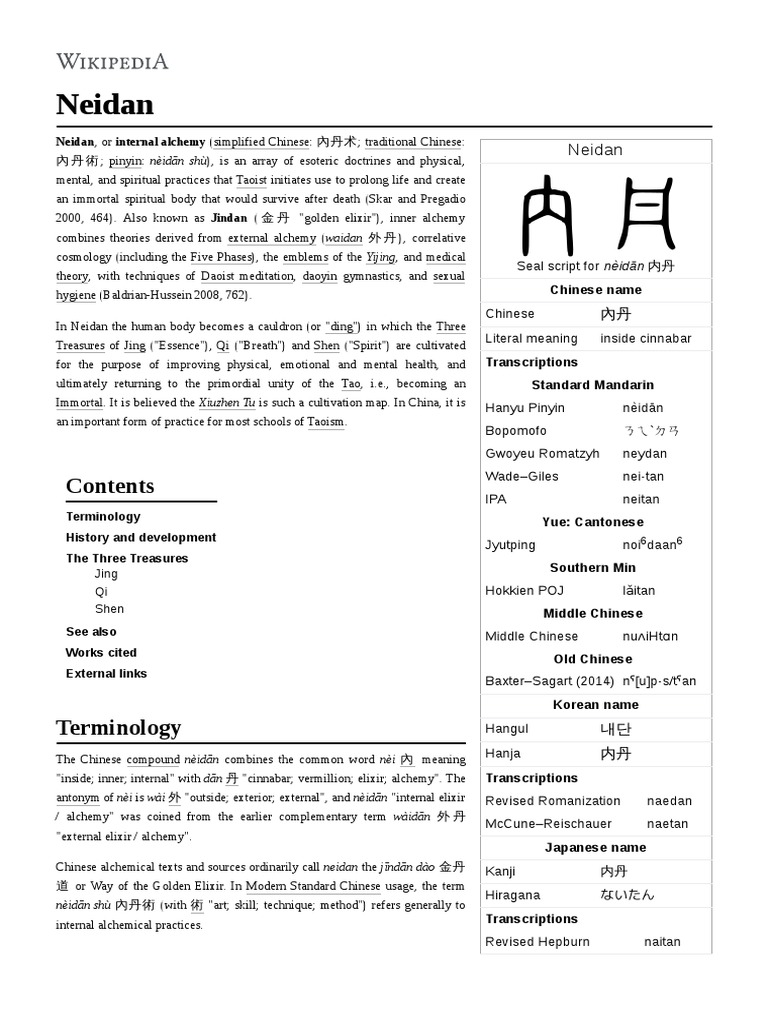 Neidan | PDF | Neidan | Classical Chinese Philosophy
