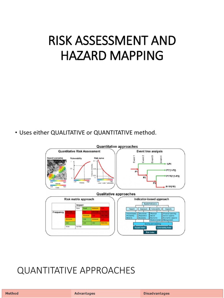 Risk Assessment and Hazard Mapping Techniques | PDF | Quantitative ...