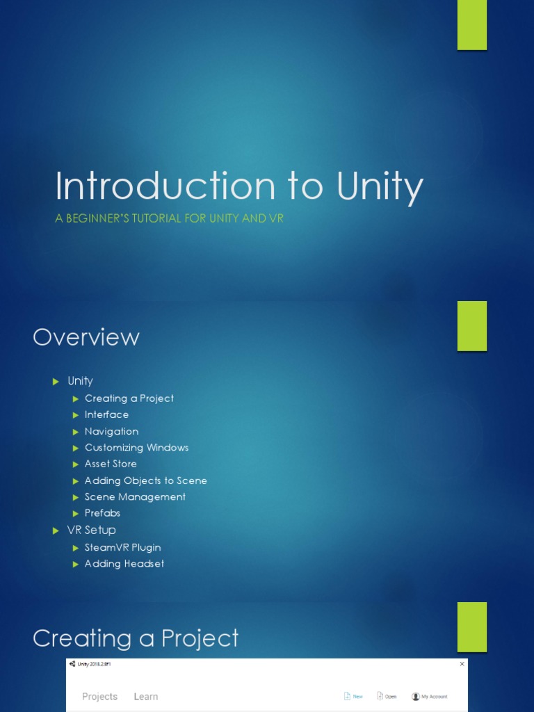 Introduction To Unity: A Beginner'S Tutorial For Unity and VR ...