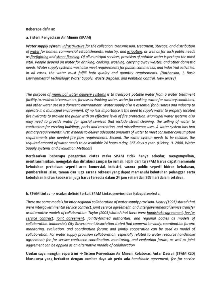 Water Supply System, Infrastructure For The Collection, Transmission ...