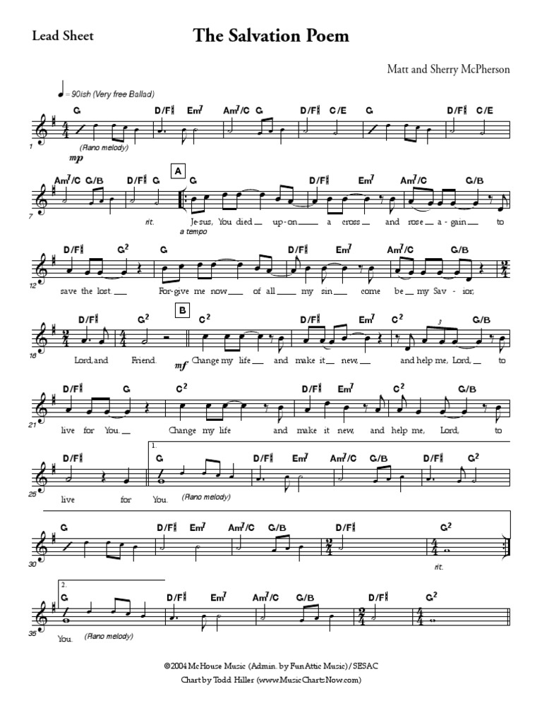 The Salvation Poem Orchestral | PDF