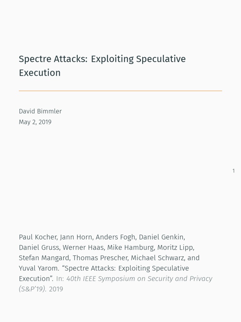 Spectre May2 | PDF | Cpu Cache | Computer Architecture