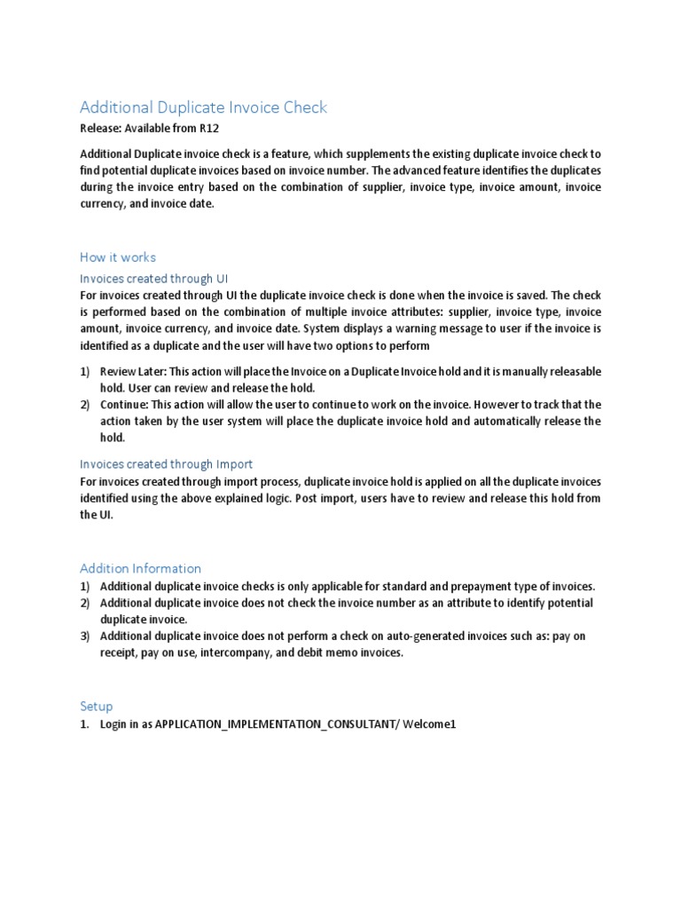 Additional Duplicate Invoice Check Pdf Invoice Information Technology Management
