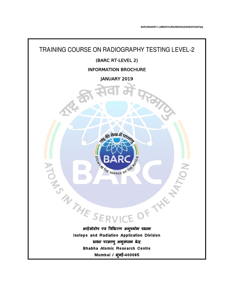 BARC RT Level-2 Training Course Information | PDF | Nondestructive ...