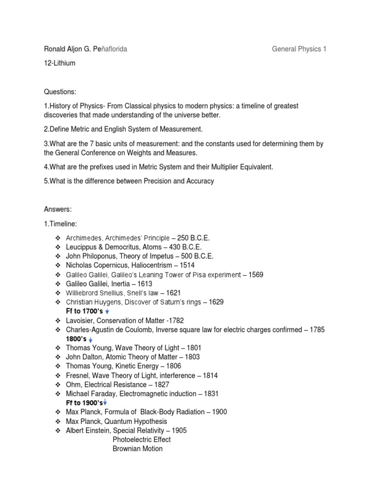 Physics | PDF | Measurement | Physics