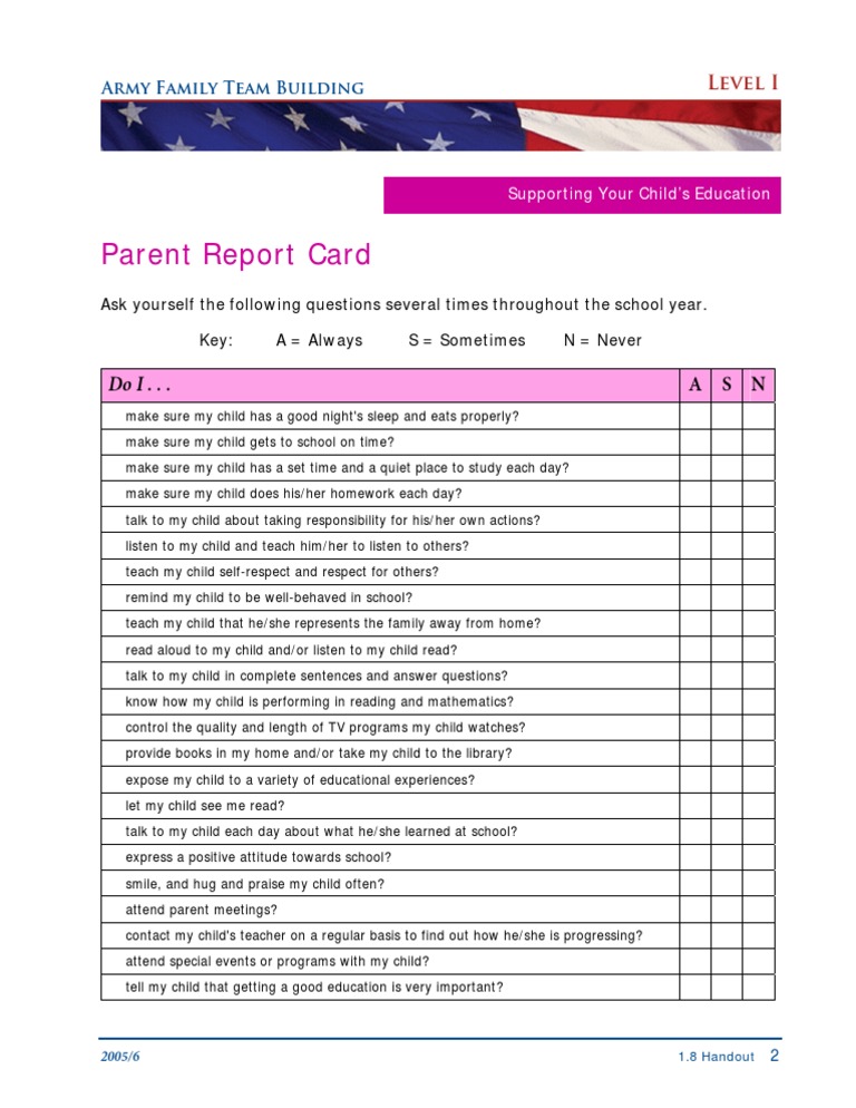 Supporting Your Childs Education Handout 2 | PDF
