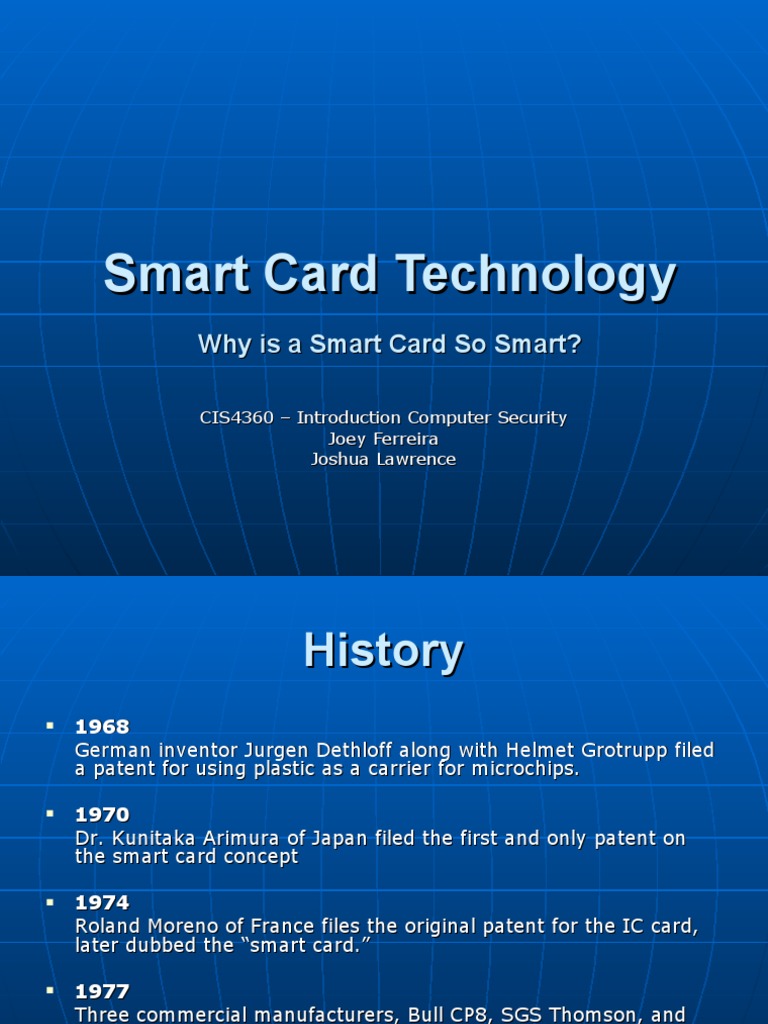 Overview of Smart Card Technology | PDF | Smart Card | Applications Of ...