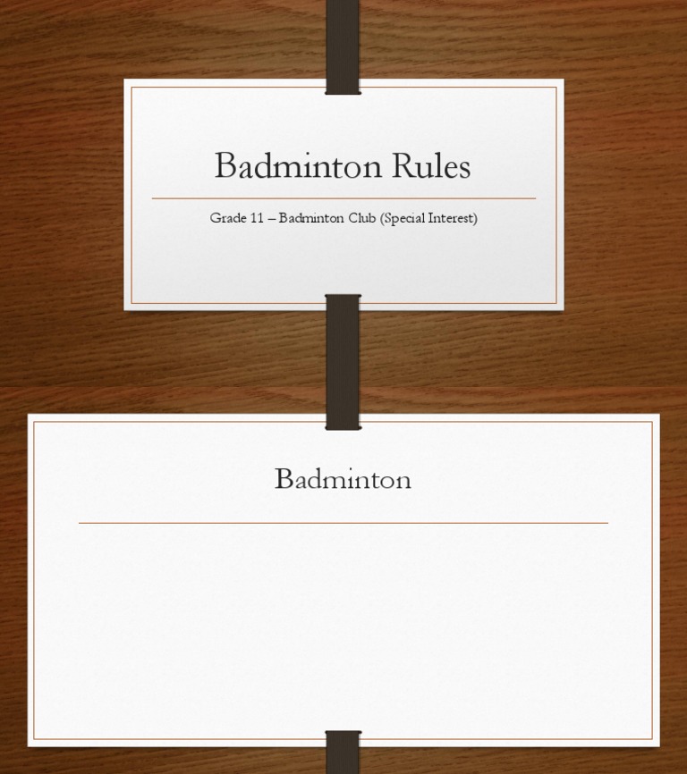Badminton Rules | PDF