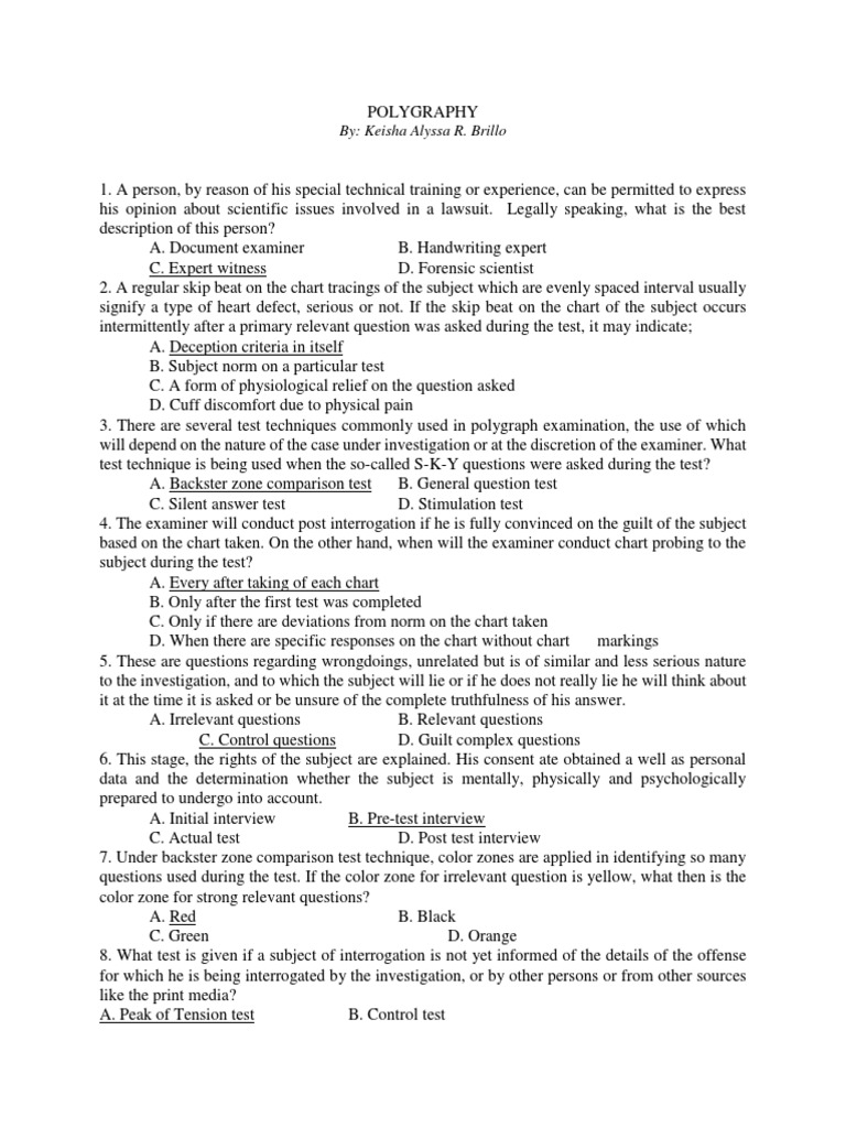 Polygraphy | PDF | Polygraph | Test (Assessment)