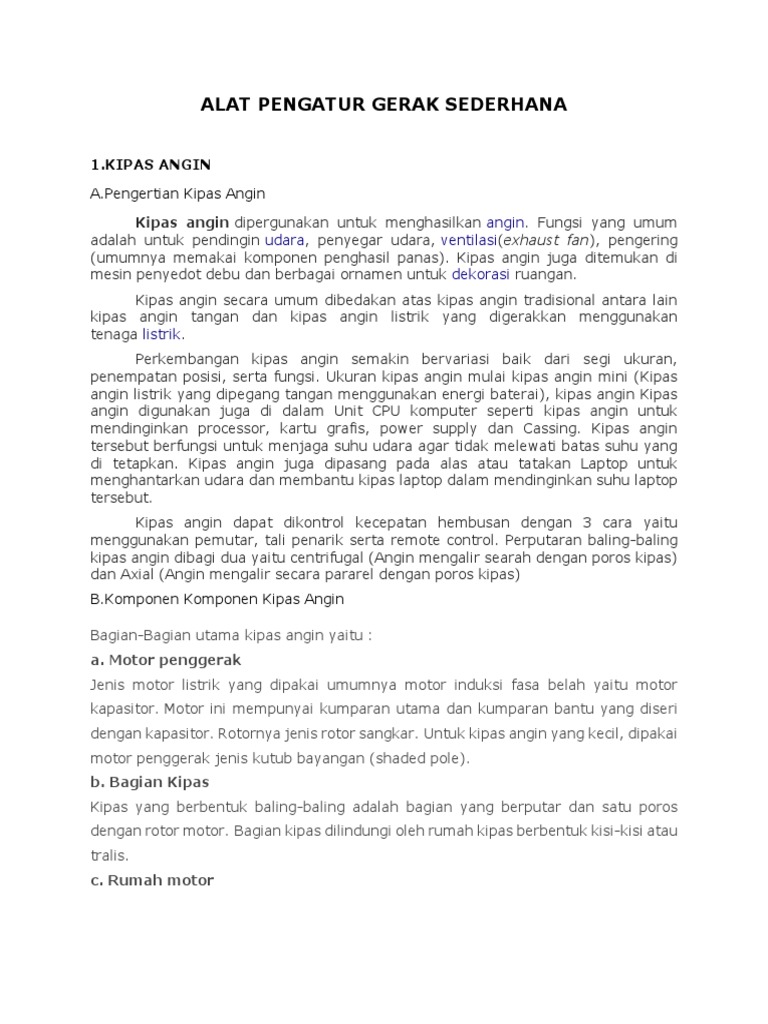 Rancang Alat Pengatur Gerak Sederhana | PDF