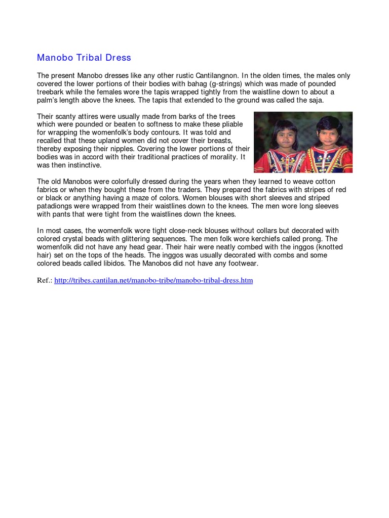 Manobo Tribal Dress | PDF